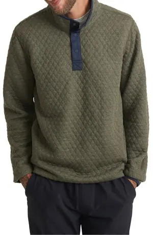 Marine Layer Marine Layer Reversible Pullover Navy/olive Heather