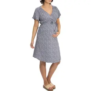ANGEL MATERNITY Floral Wrap Maternity/nursing Dress