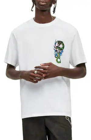 ALLSAINTS Adder Snake & Skull Graphic Tee