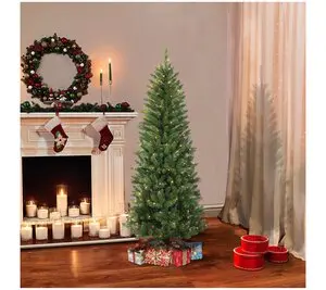 PULEO INTERNATIONAL Puleo Pre-lit 6' Carson Pine Artificial Tree Wi Th 150 Lights