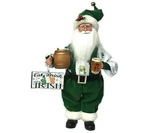 SANTA'S WORKSHOP Inc. 15' Eat, Drink & Be Irish Santa - One-color