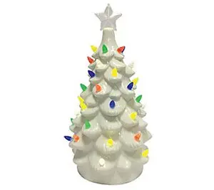 SANTA'S WORKSHOP 14' Led White Ceramic Tree By - One-color