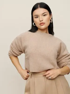 REFORMATION Lotto Regenerative Wool Cropped Sweater