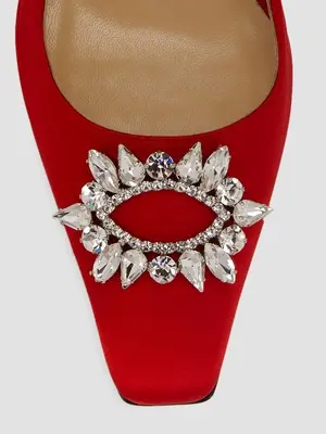 NALEBE Aurum 102mm Satin Crystal-embellished Pumps