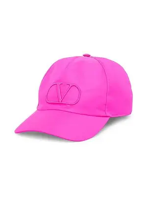 Valentino Garavani Men's Neon Logo Baseball Hat - Pink - Size Large - Pink  - Pink