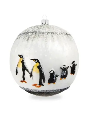 JOY TO THE WORLD COLLECTIBLES Glitterazzi Penguin Ball Family Ornat - One-color