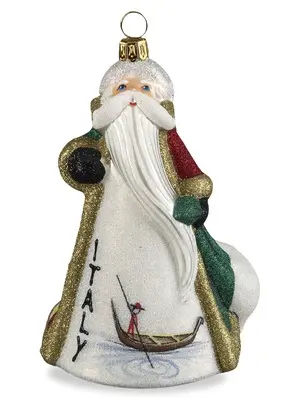 JOY TO THE WORLD COLLECTIBLES Glitterazzi International Santa Italy Ornat - One-color