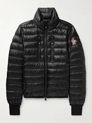 Moncler Hers Slim-fit Quilted Shell Down Jacket - Black