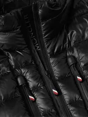Moncler Hers Slim-fit Quilted Shell Down Jacket - Black