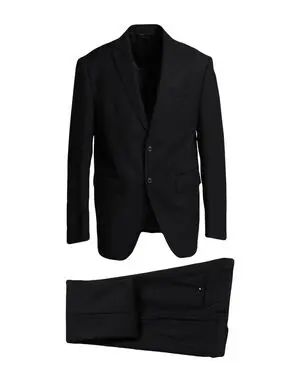 TRUSSARDI Man Suit Midnight Blue Size 38 Polyester, Viscose Black
