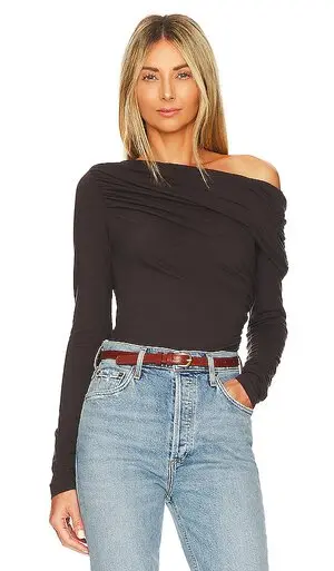 AGOLDE Kira Bodysuit In Brown