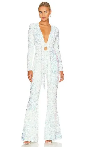 Show Me Your Mumu Martina Sequin Jumpsuit - Iridescent Sequins