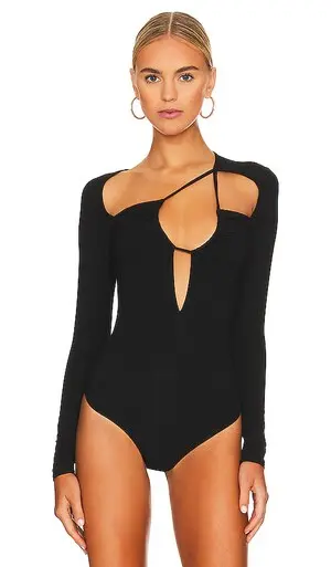 Superdown Aranza Ruched Bodysuit