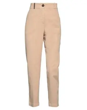 Peserico Tapered Twill Pants Beige