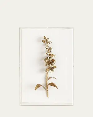 TOMMY MITCHELL Original Gilded Foxglove Study On Linen - Gold