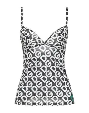 Dolce & Gabbana Cotton Jersey Tank Top With Logo Print