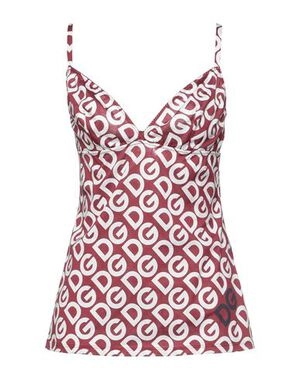 Dolce & Gabbana Cotton Jersey Tank Top With Logo Print - Red