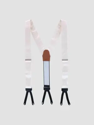 Trafalgar Sutton Formal Silk Brace - Ivory