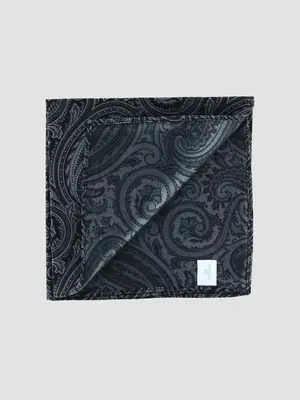 Trafalgar Sobee Collection Pocket Square - Black
