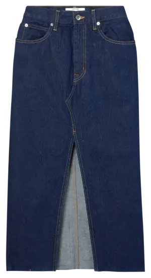 SLVRLAKE Net Sustain Organic Denim Midi Skirt