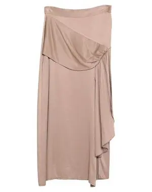 Dixie Midi Flared Skirt - Beige