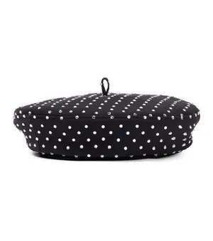 Ruslan Baginskiy Embellished Twill Beret - Black