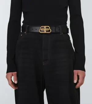 Balenciaga Bb Leather Belt