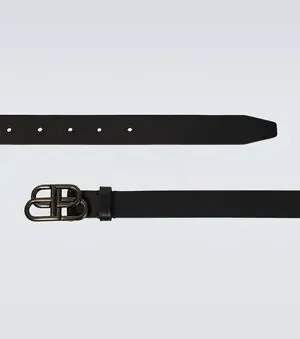Balenciaga Bb Leather Belt - Black