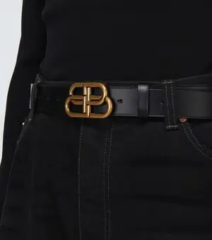 Balenciaga Bb Leather Belt