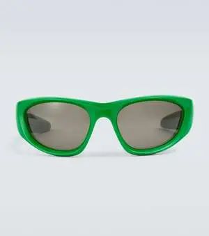 Bottega Veneta Wraparound Sunglasses - Green
