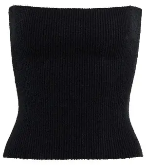 Wardrobe.NYC Strapless Ribbed Top