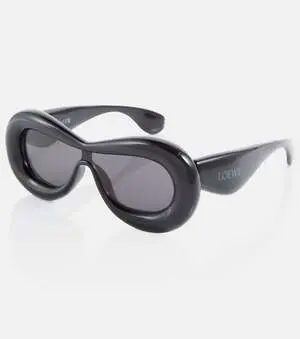 Loewe Inflated Oval Sunglasses - Black