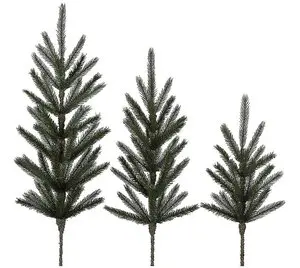 VICKERMAN 24-30-36' Green Spruce Tops 3pc Set - One-color