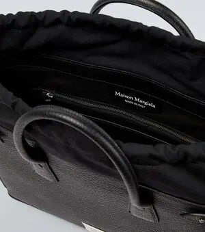 MAISON MARGIELA 5ac Document Holder Leather Tote Bag