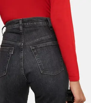 3x1 Claudia Extreme High-rise Straight Jeans - Black