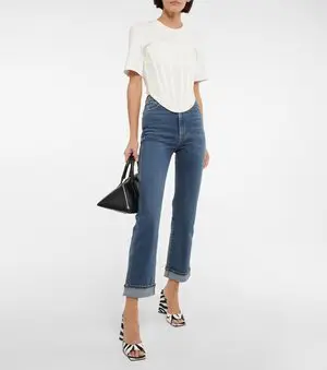 3x1 Claudia High-rise Straight Jeans - Black