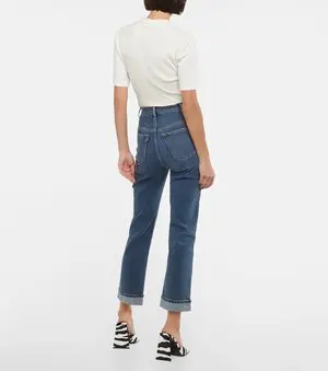 3x1 Claudia High-rise Straight Jeans - Black