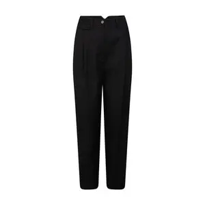 TOTEME Fluid Wool Button Trousers - Black