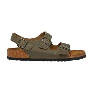 BIRKENSTOCK Milano Waxy Leather Sandals - Green