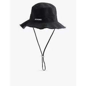 Jacquemus Le Bob Artichaut Cotton-twill Sun Hat - Black