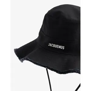 Jacquemus Le Bob Artichaut Cotton-twill Sun Hat - Black
