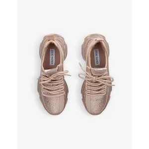 Steve Madden Maxima-r Crystal-embellished Woven Low-top Trainers
