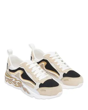 Sandro Flame Trainer Sneakers - Gold
