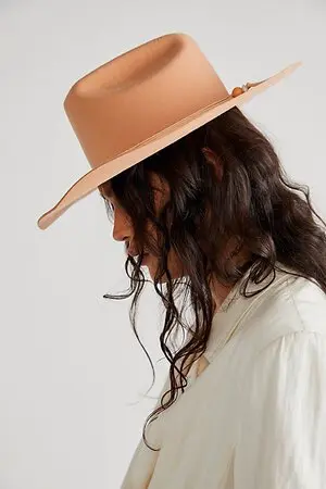 Lack Of Color Ridge Felt Cowboy Hat In Peach - 56% Off  display picture 1
