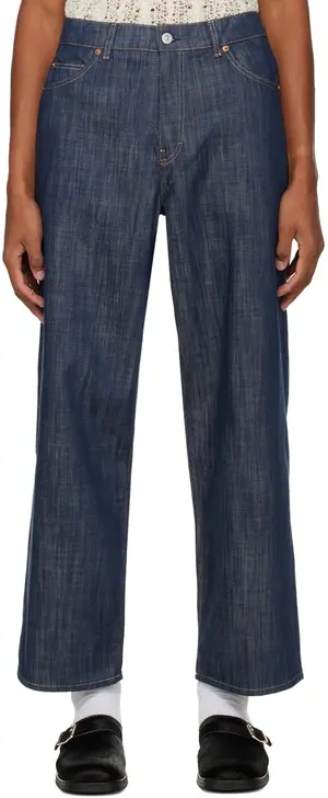 Our Legacy Our Legacy Indigo Vast Cut Jeans - Forever Blue Drape D