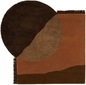 FERM LIVING Ferm LIVING Brown View Rug - Red Brown