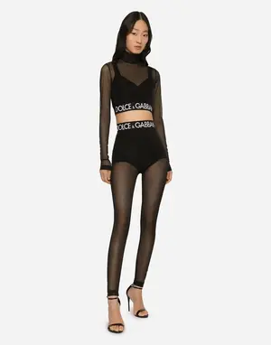 Dolce & Gabbana Tulle Turtle-neck Top