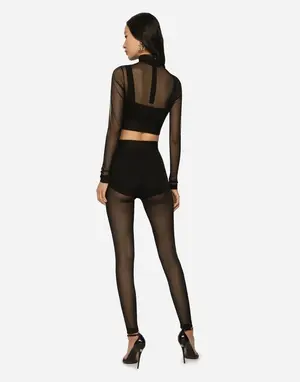Dolce & Gabbana Tulle Turtle-neck Top
