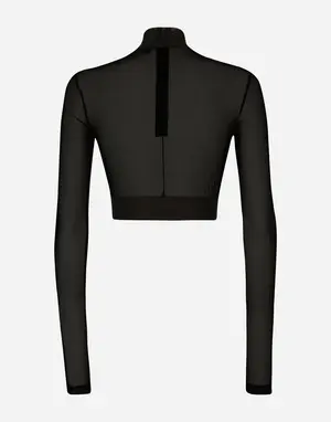 Dolce & Gabbana Tulle Turtle-neck Top
