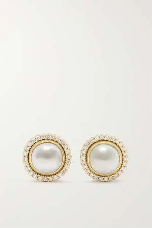 OLE LYNGGAARD COPENHAGEN Lotus Pearl And Diamond Earrings - Gold